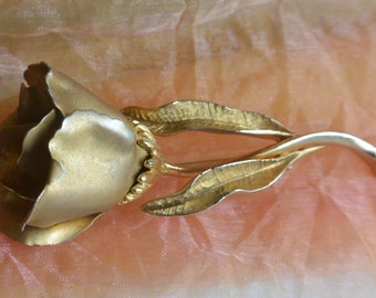 Partially Open Rose - Etsy