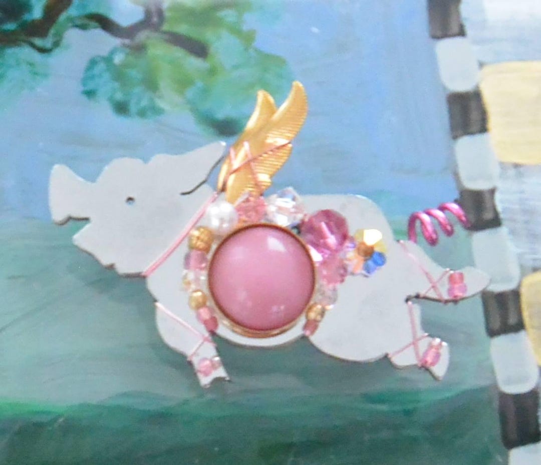 Liztech Flying Pig Brooch: UNUSED - Signed 3D, Hand Crafted US, Retro ...