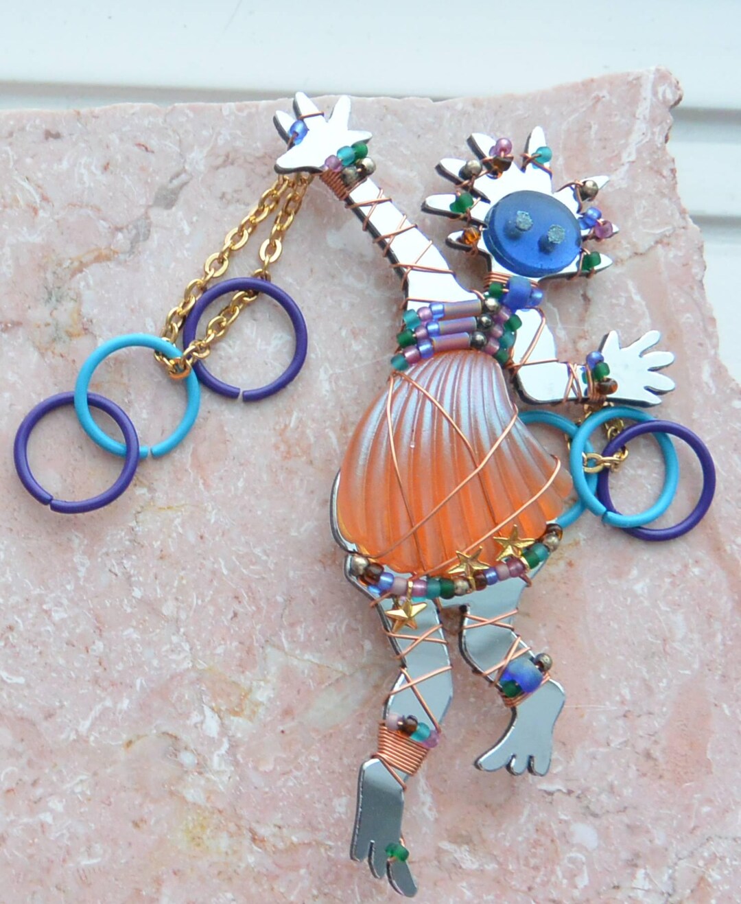 Liztech Wild Woman Brooch: UNUSED- Handmade US, Vintage, SALE! - Etsy