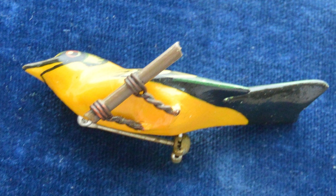 SALE Takahashi Bird Brooch Scarlet Tanager, Beautifully Carved/hand ...