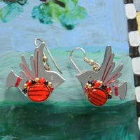 Vintage Laurel Burch Large Papyrus Silver-plate Earrings - Etsy