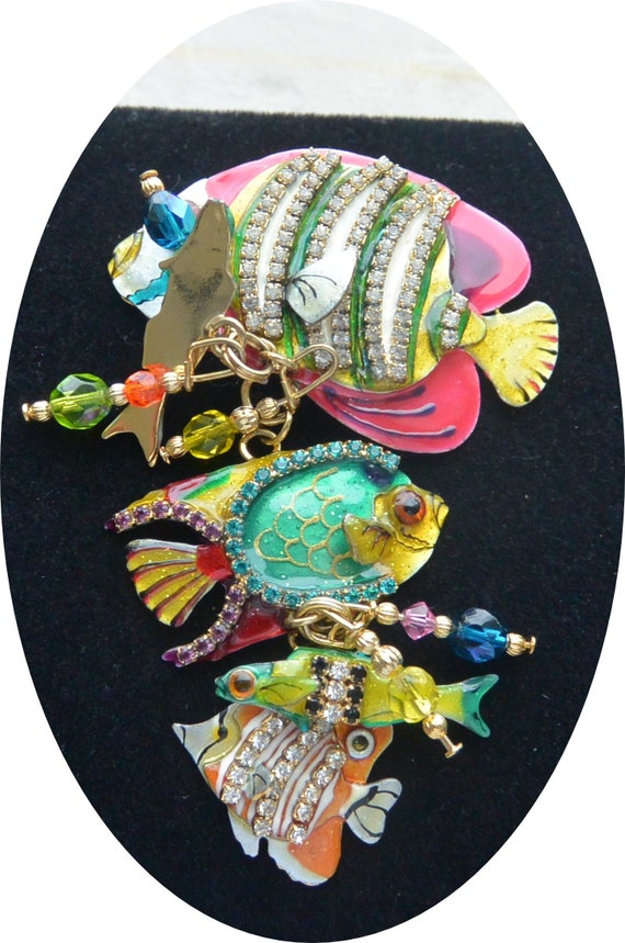 fabulous vintage signed fish - Gem