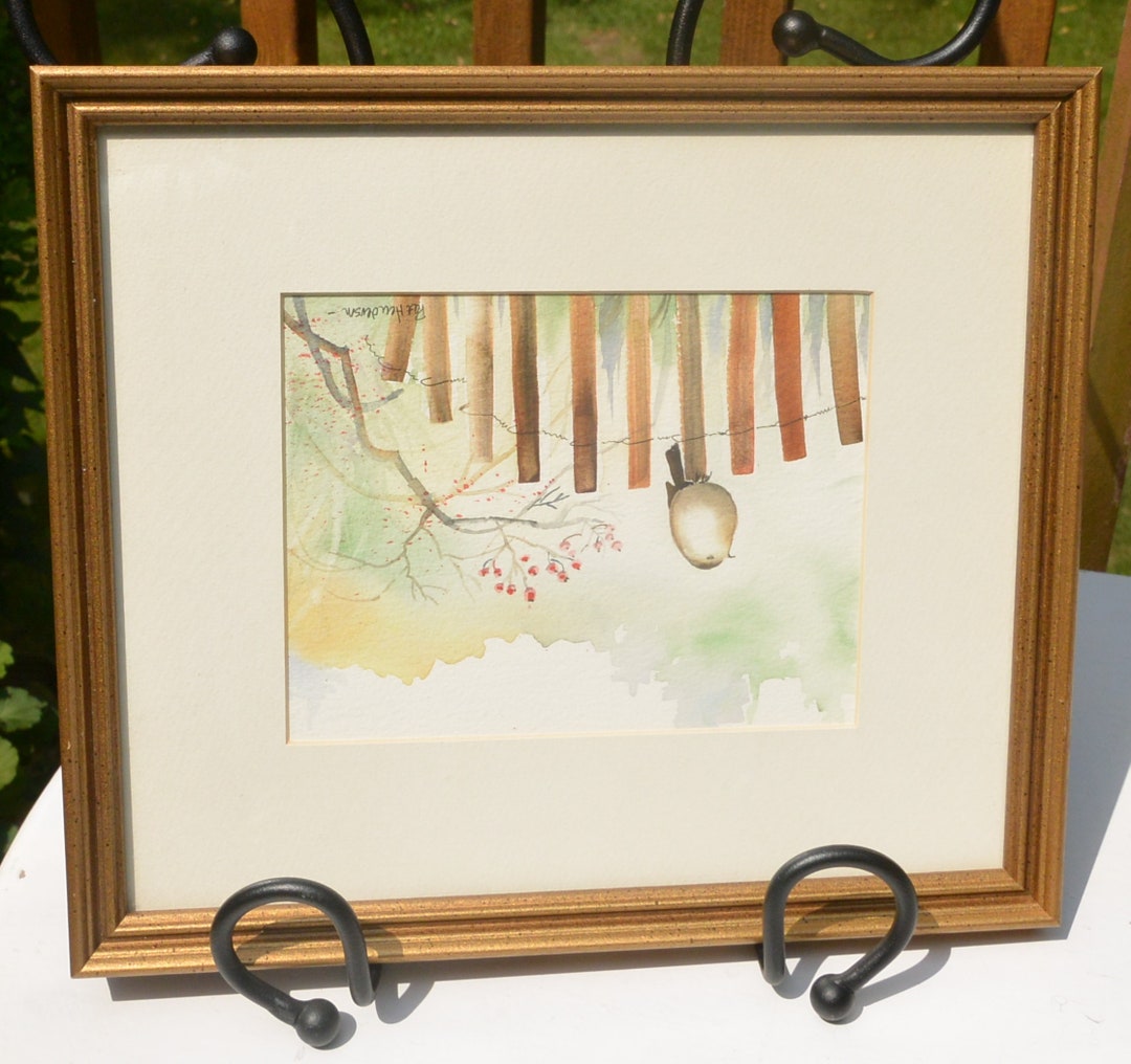 Pat Henderson Watercolor Painting: Signed, Bird, Framed, Original Art ...