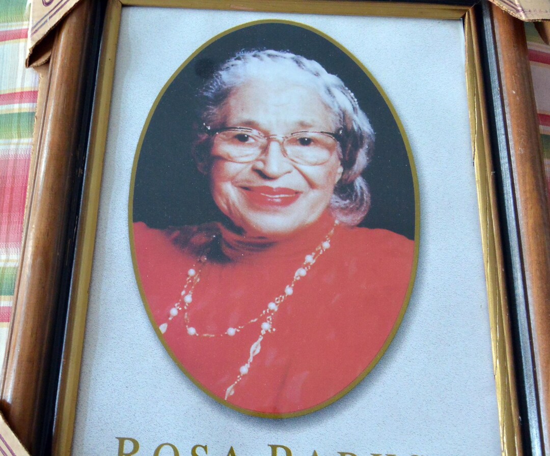 Framed Rosa Parks Portrait: Collectible Art, Wood Frame, SALE! - Etsy