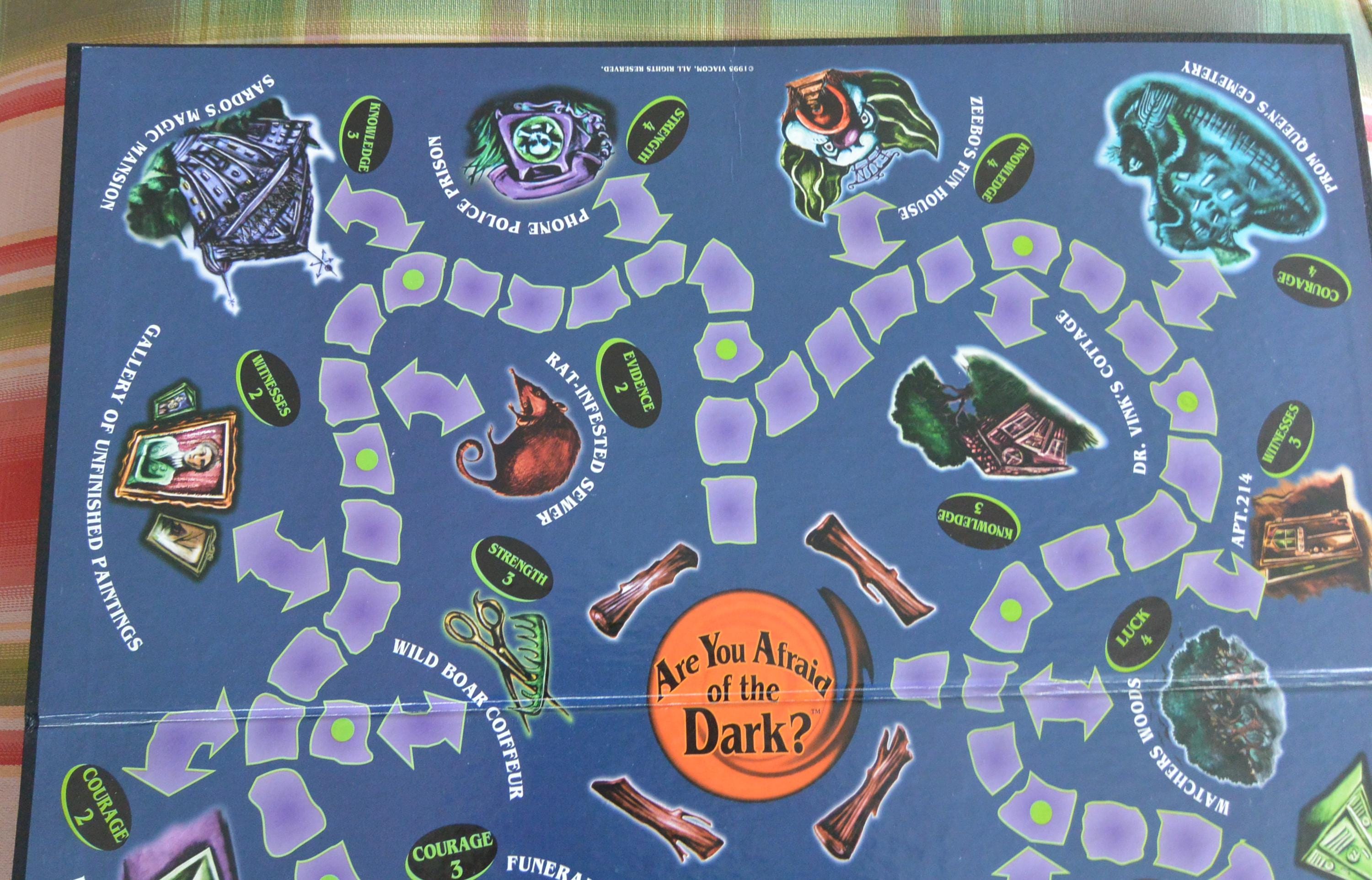 Game Board, Are You Afraid of the Dark, Replacement Board, Vintage ...