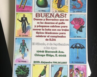 Loteria invitation | Etsy