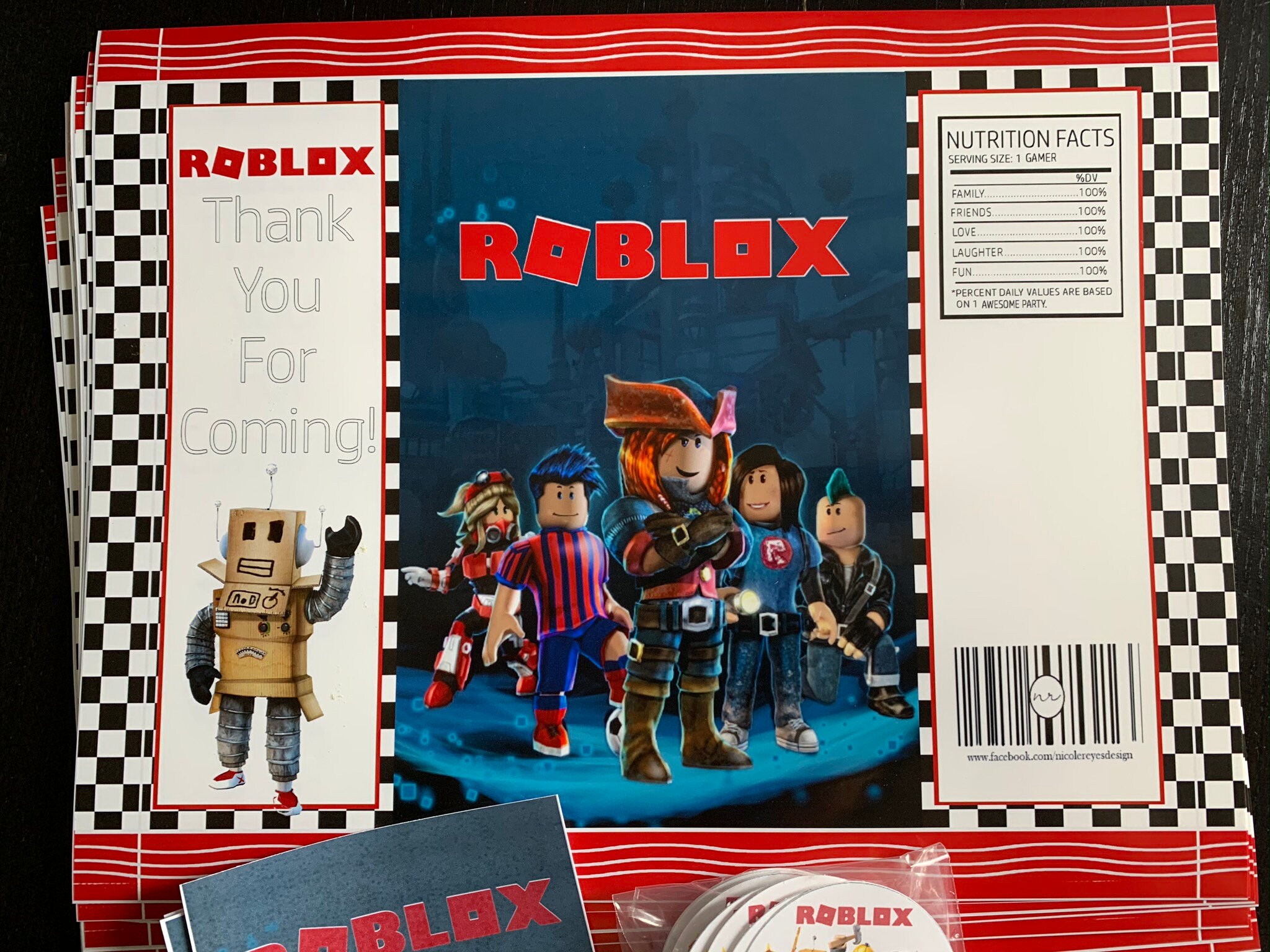 Roblox Potato Chip Bag Party Treat Bag Party Favor Bag | Etsy