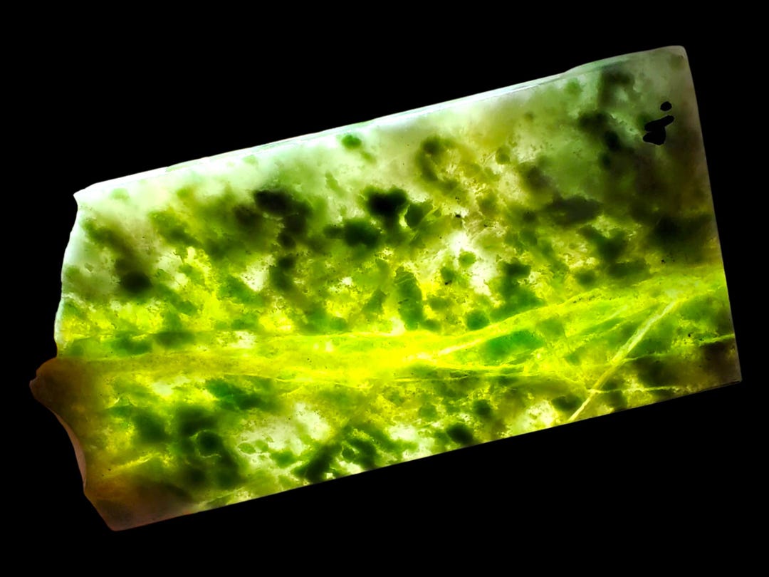 BC Jade Slab ~ Nephrite Jade ~ 54 Grams ~ Bright Green ~ Ideal for ...