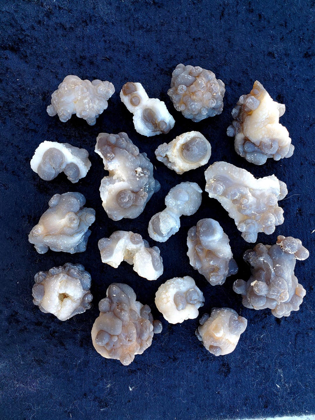 3 Natural Botryoidal Chalcedony Specimens 3pc Mixed Bag Unique Mineral ...