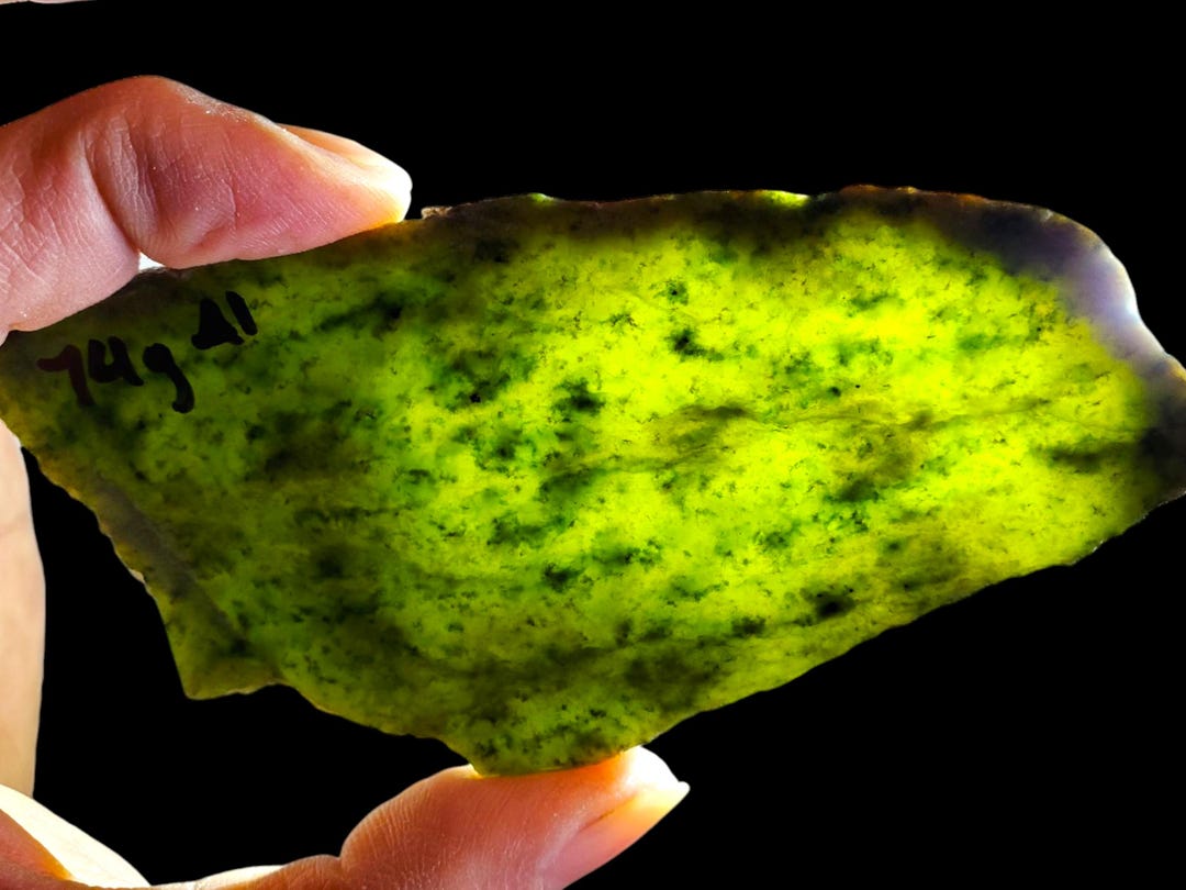 BC Jade Slab ~ Nephrite Jade ~ 74 Grams ~ Deep Green ~ Ideal for ...