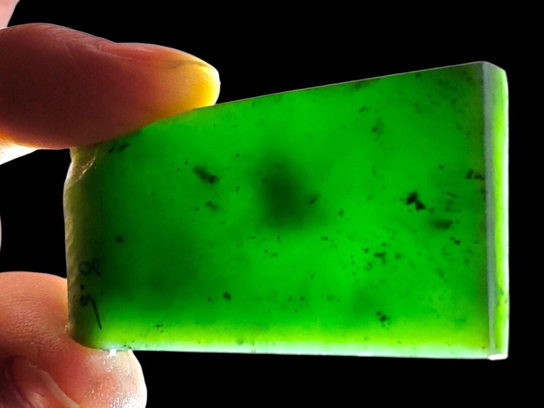 BC Jade Slab ~ Nephrite Jade ~ 42 Grams ~ Bright Green ~ Ideal for ...