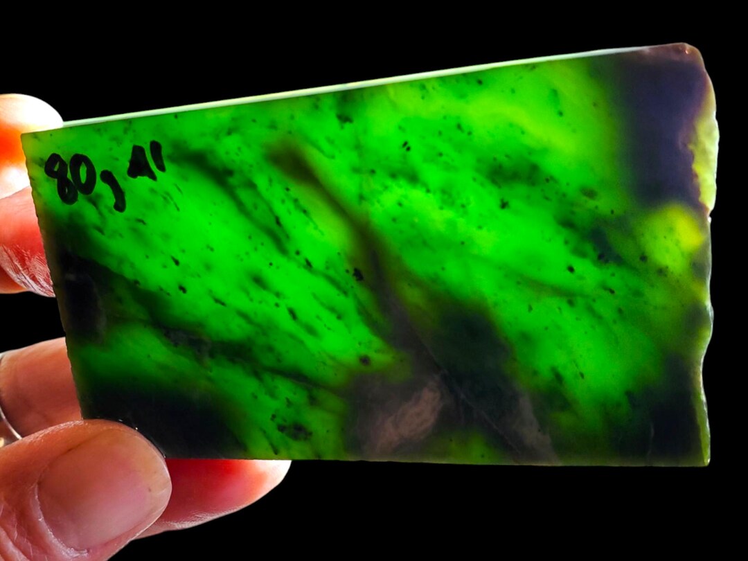 BC Jade Slab ~ Nephrite Jade ~ 80 Grams ~ Deep Green ~ Ideal for ...