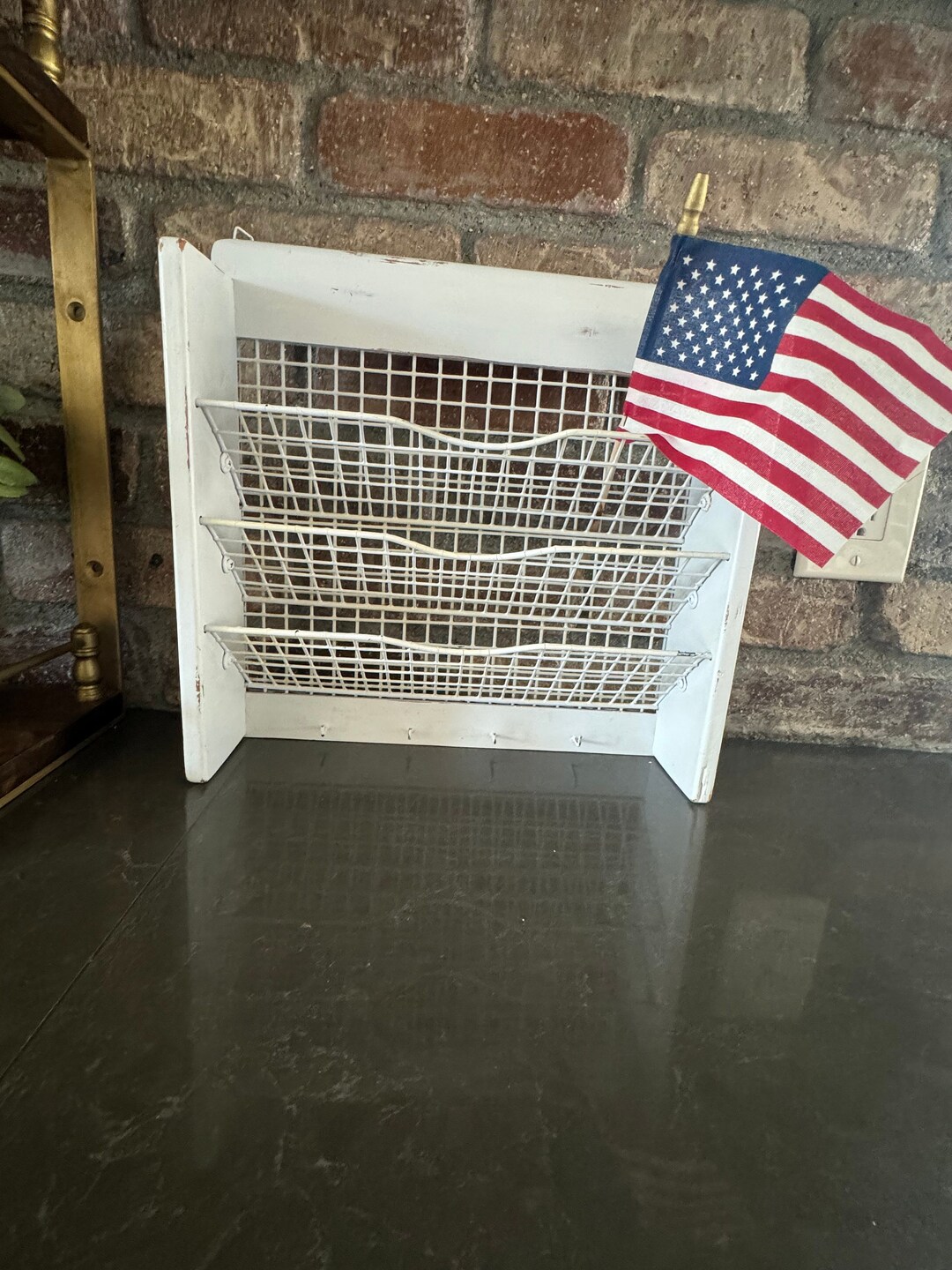 Vintage Wooden Letter Memo Holder Wall Mount Key Holder Rack Repurposed ...