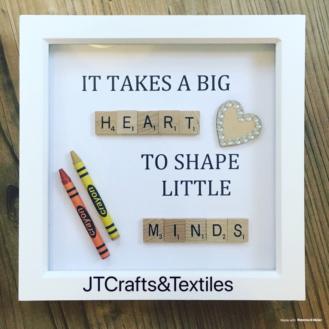 It Takes A Big Heart to Shape Little Minds Teacher Gift Frame - Etsy