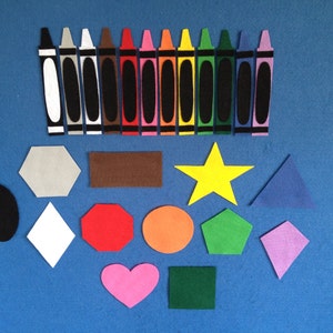 Colours & Shapes Felt Board Set - Etsy