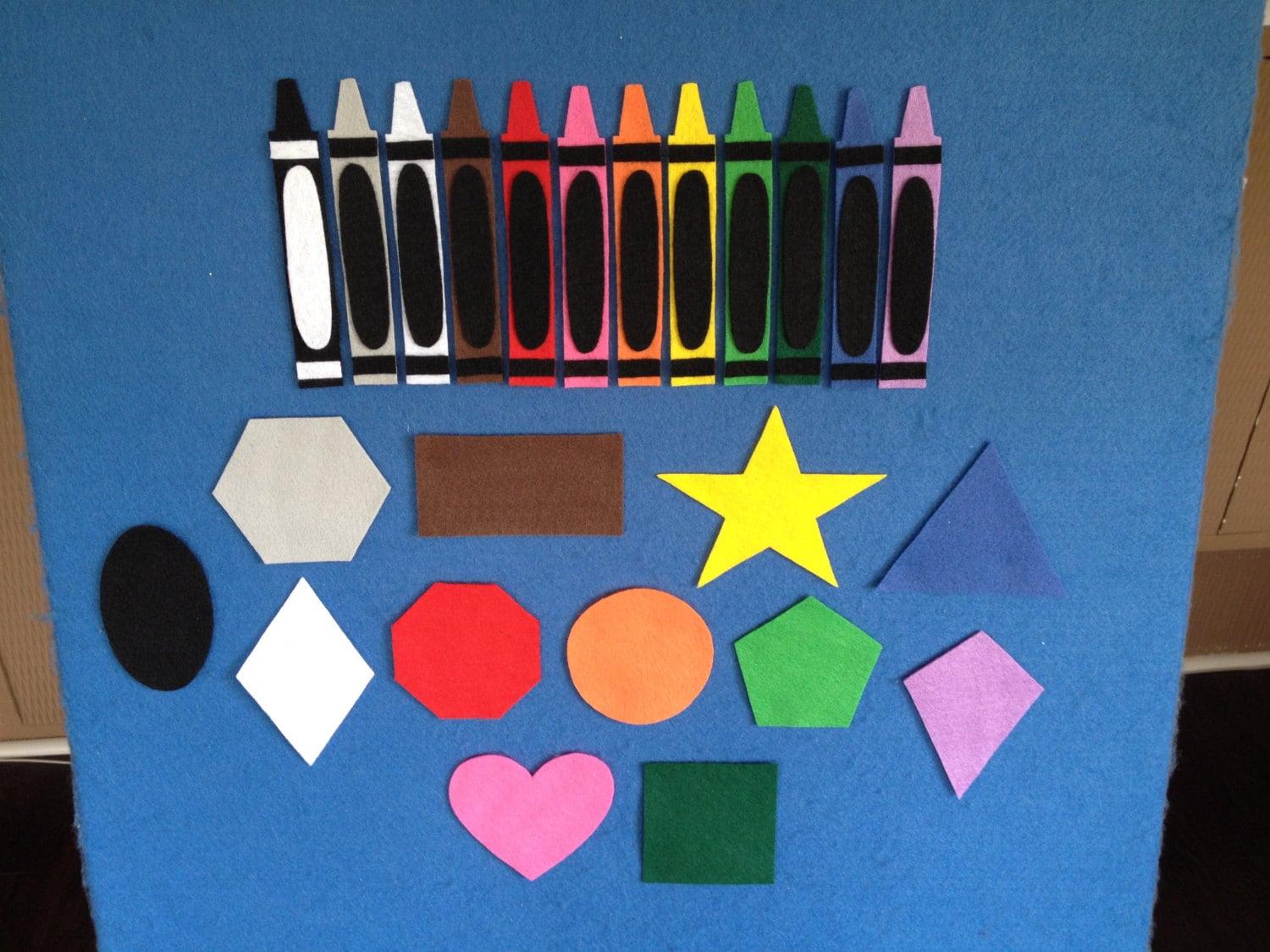 Colours & Shapes Felt Board Set - Etsy