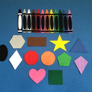 Colours & Shapes Felt Board Set - Etsy