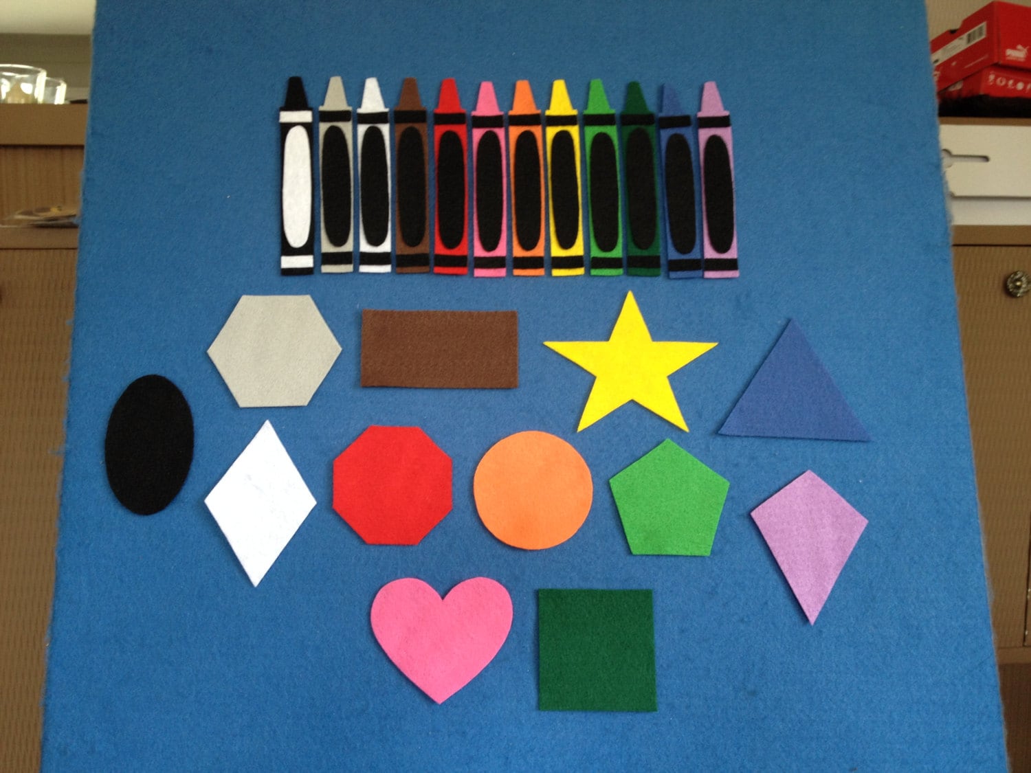 Colours & Shapes Felt Board Set - Etsy
