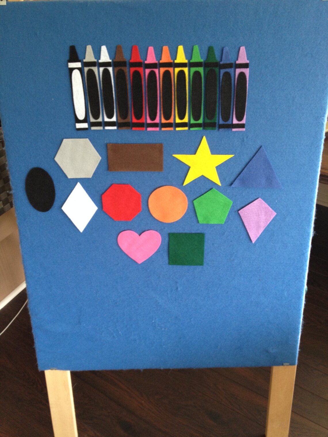 Colours & Shapes Felt Board Set | Etsy
