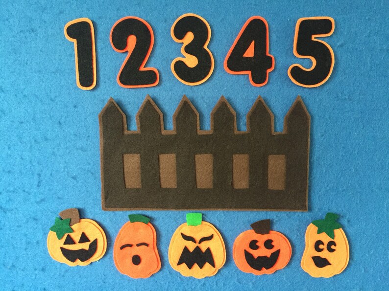 5 Little Pumpkins Felt Board Set - Etsy Canada