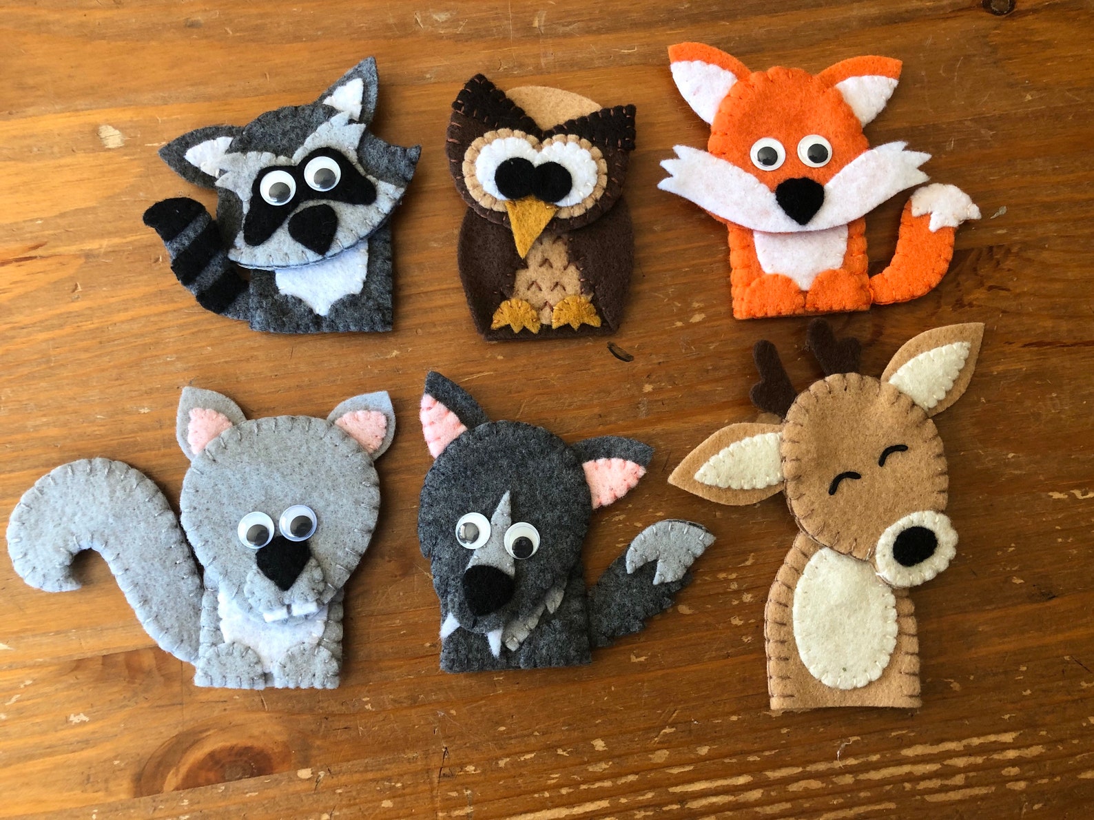 Forest Friends Finger Puppet Set - Etsy