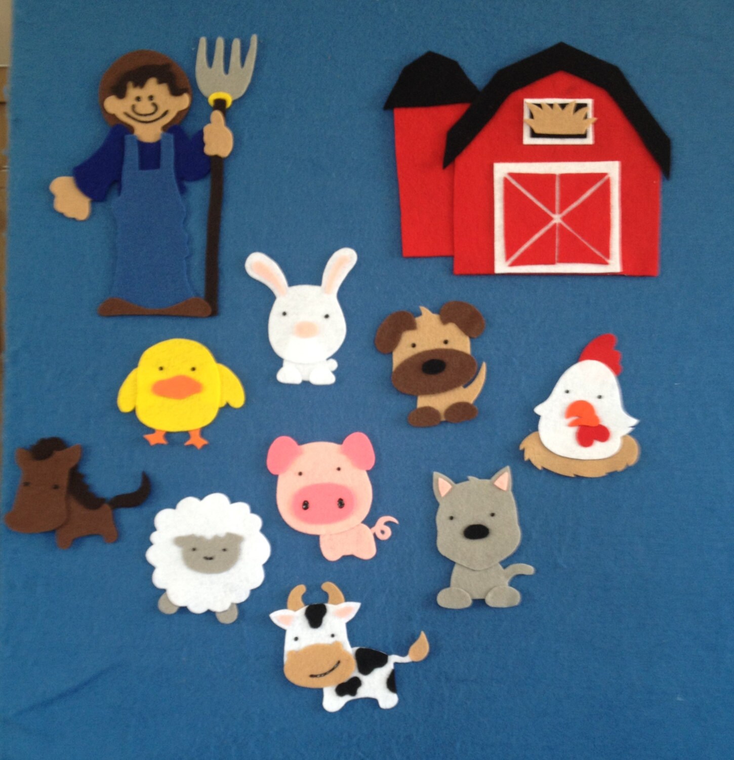 Old Mcdonald's Farm Felt Board Set - Etsy