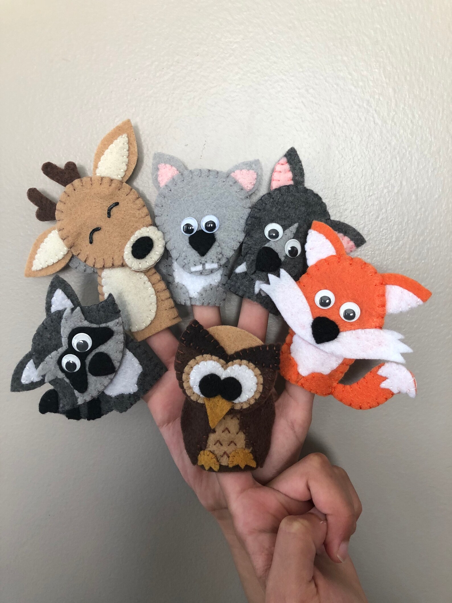 Forest Friends Finger Puppet Set - Etsy Canada