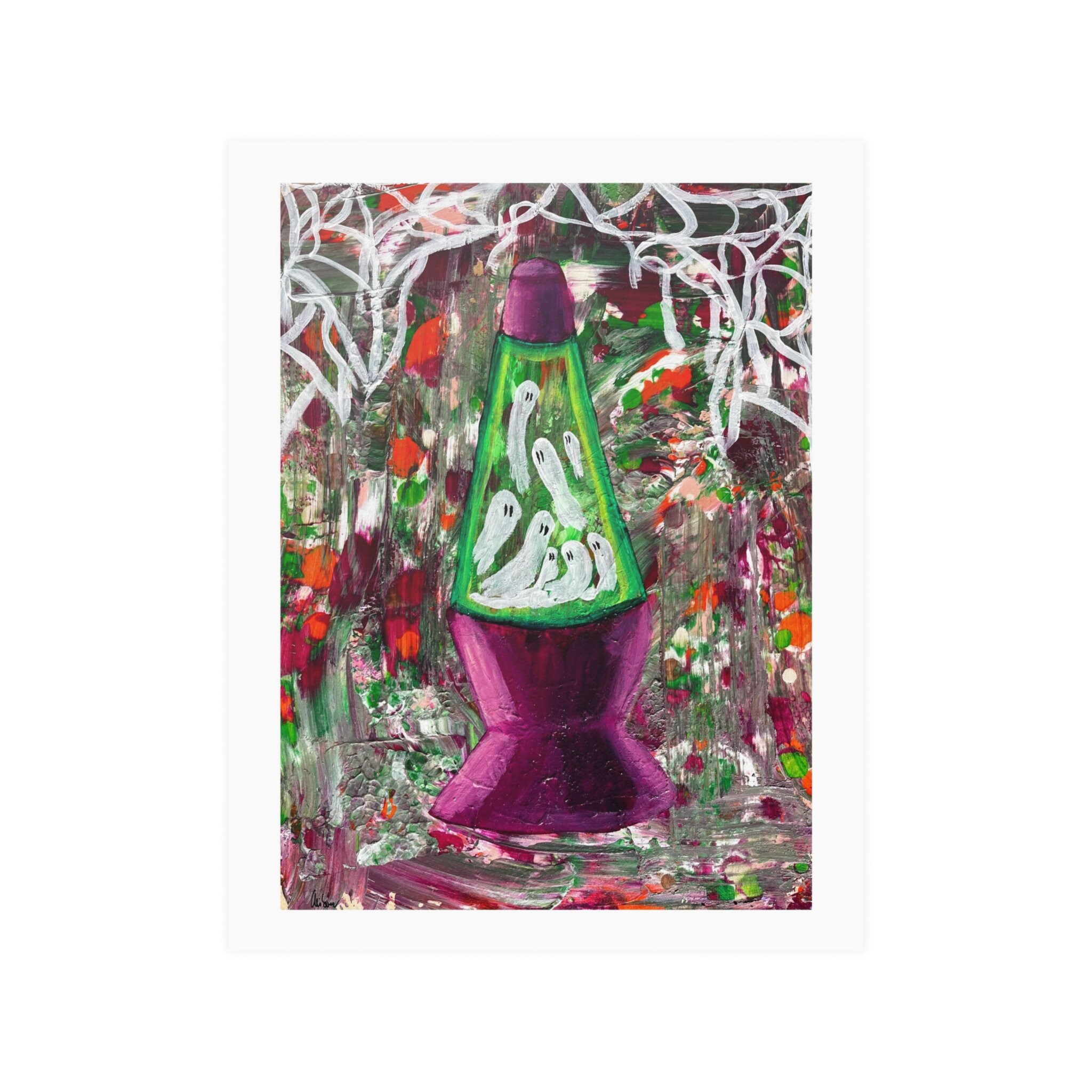 Halloween Lava Lamp Art Print Halloween Ghost Lava Lamp Art - Etsy