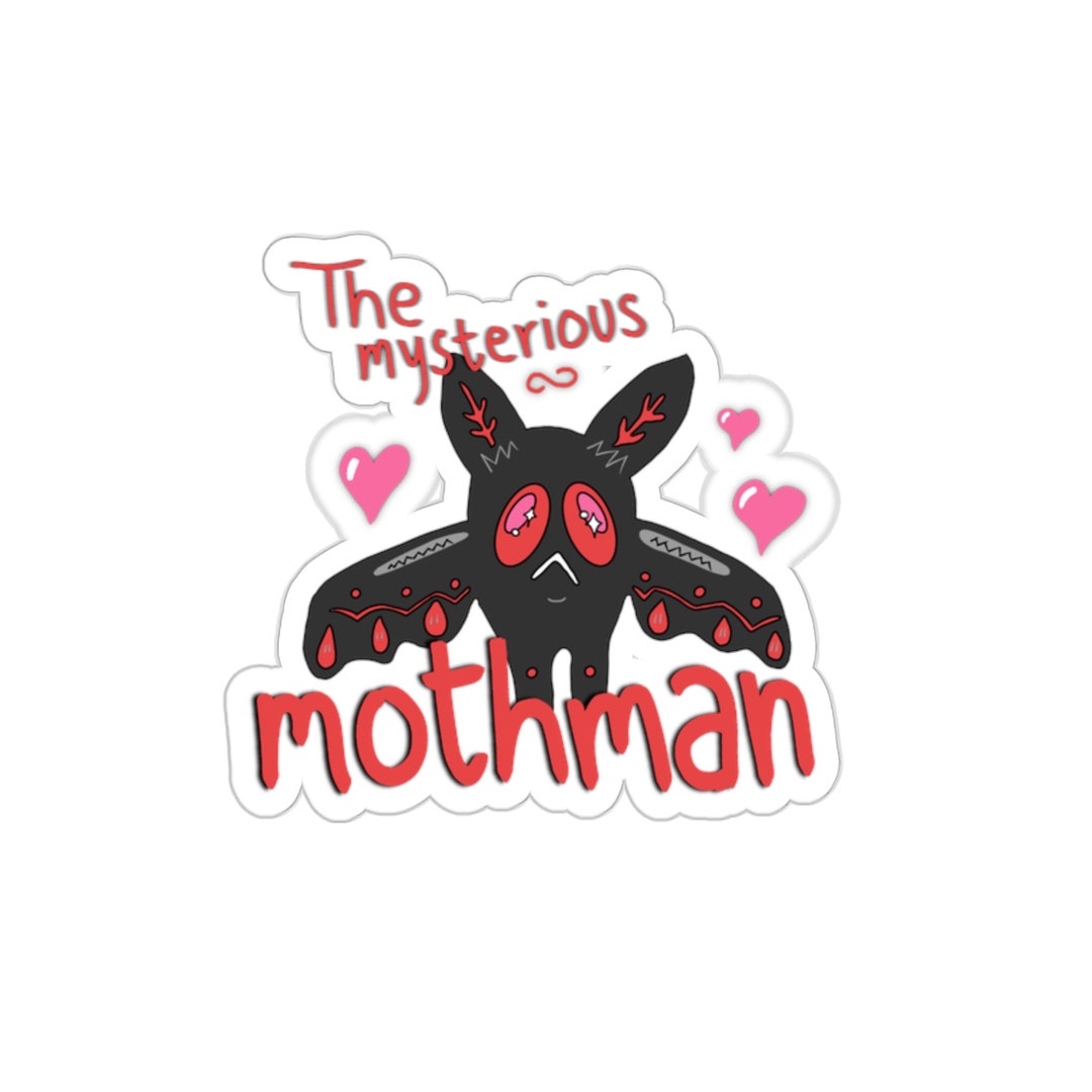 Mothman Kawaii Die-cut Stickers Goth Emo Gift Hot Topic Cryptid - Etsy