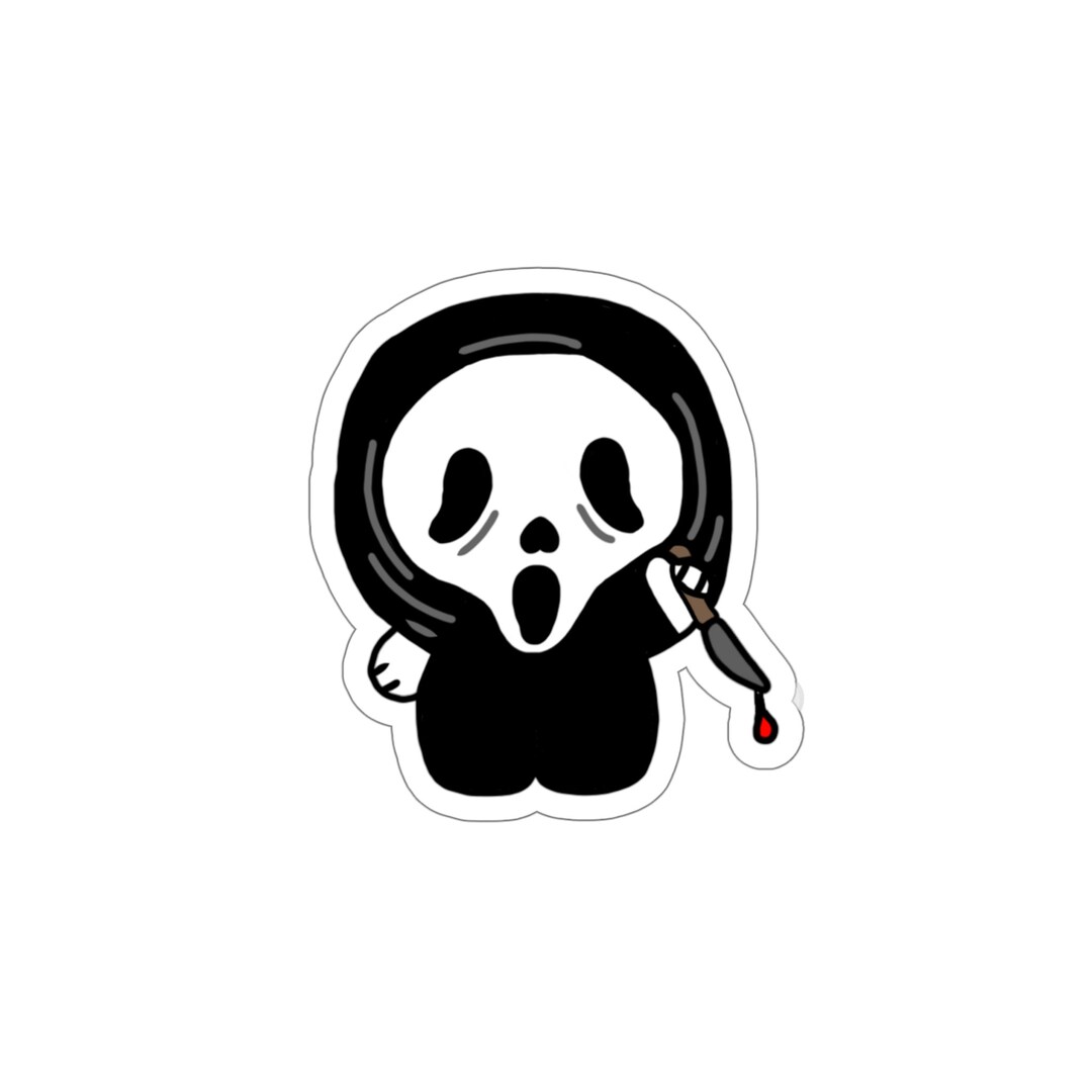 Hello Ghostface Sticker Hello Kitty Stickers Halloween Stickers Horror ...