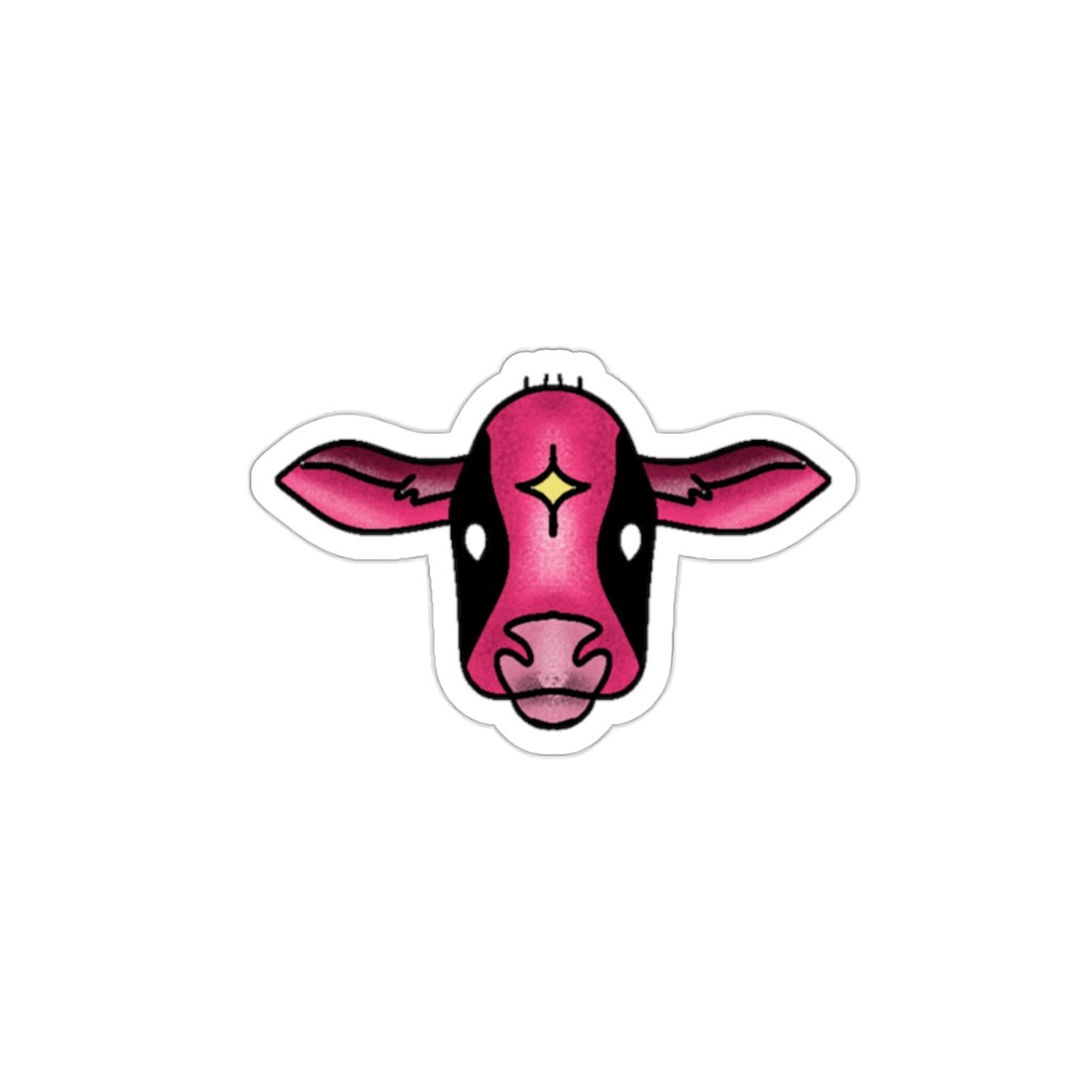 Pink Cow Sticker for Water Bottle, Car, Phone, iPad - Etsy