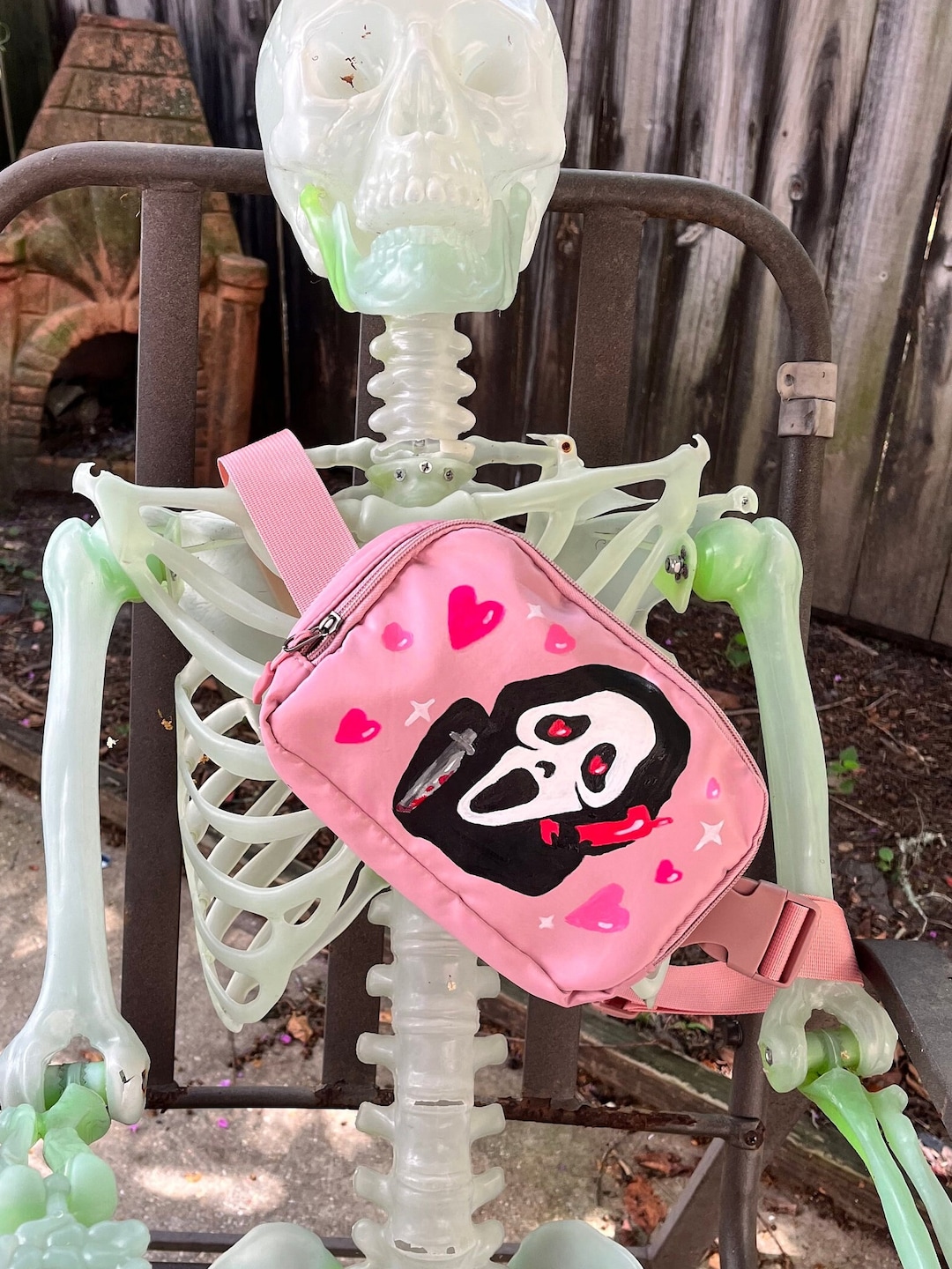 Hand Painted Ghostface Scream Fanny Pack Belt Bag Horror Movie - Etsy