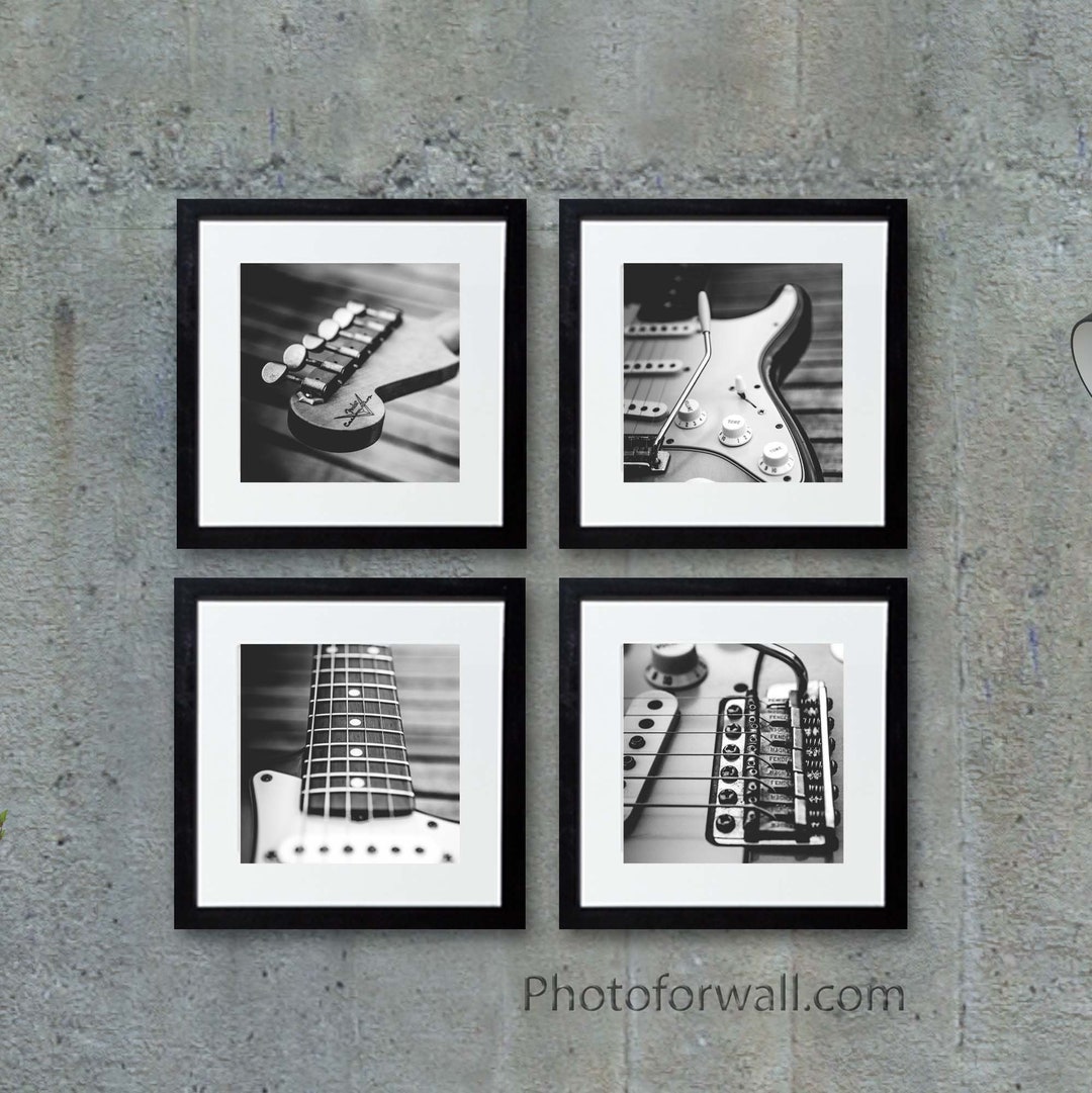 Wall Decor Music Room, Gift for Music Lover Music Room Decor Set of 4 ...