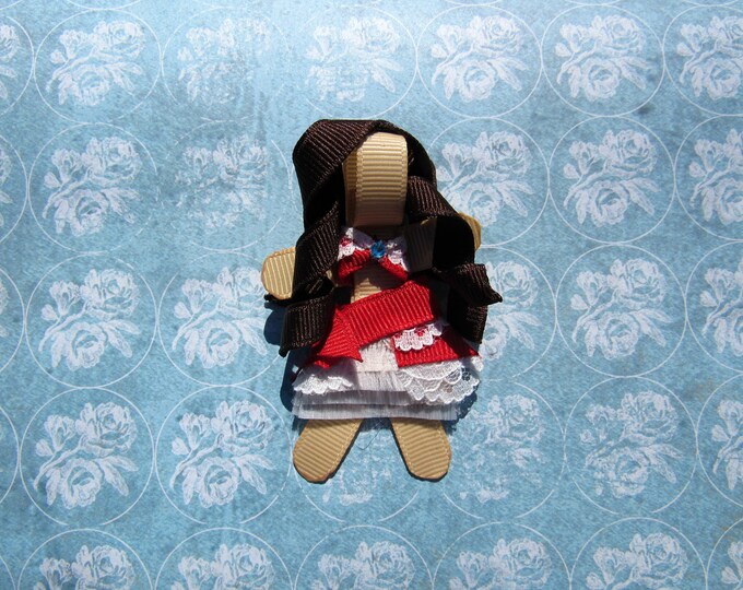 Moana Inspired Ribbon Sculpture Alligator Clip - Etsy