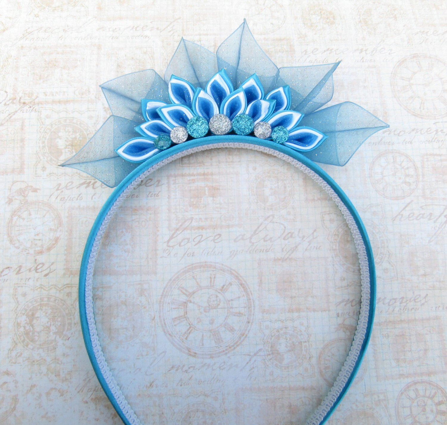 Ice Princess Tiara Kanzashi Headband - Etsy