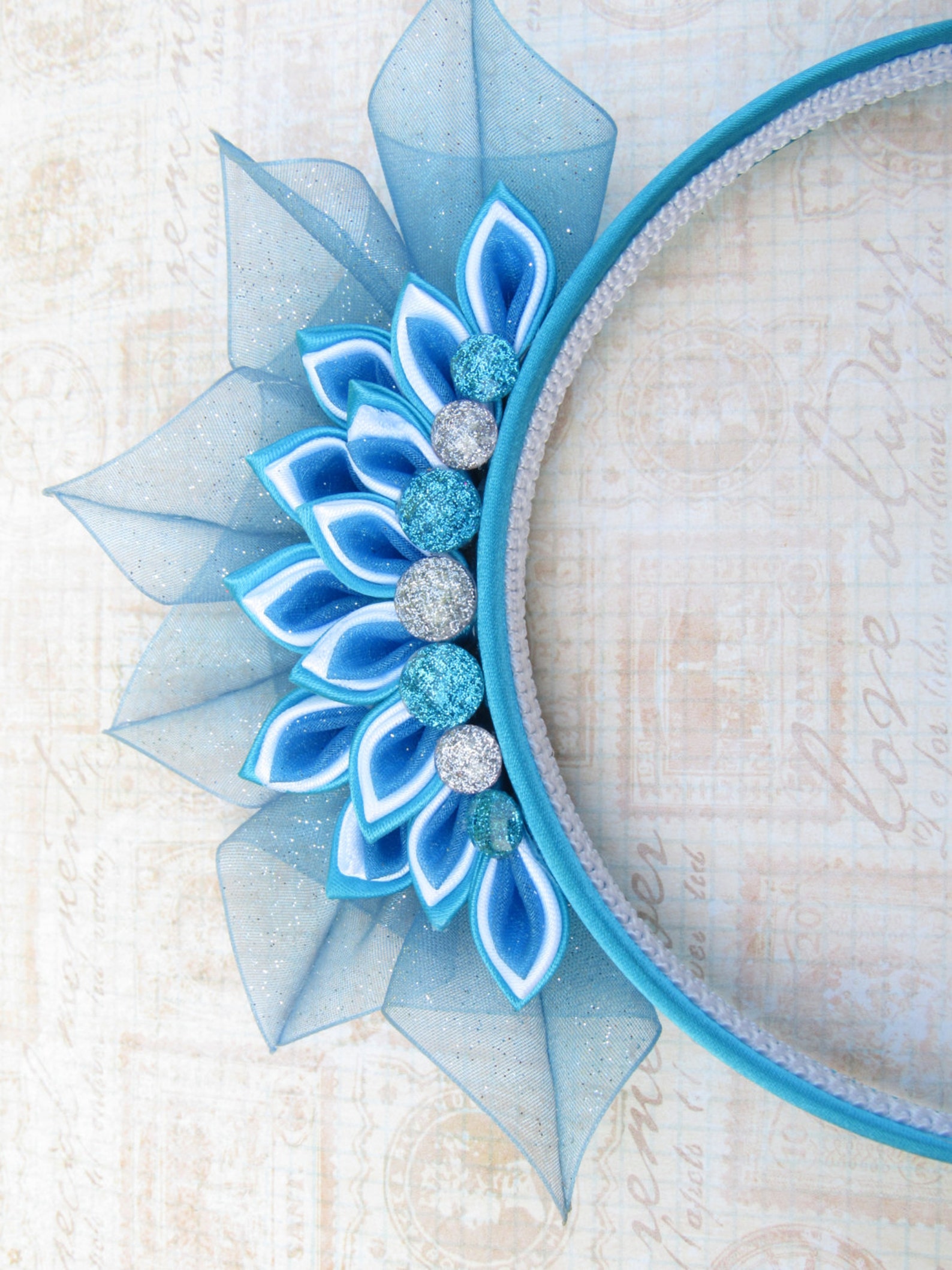 Ice Princess Tiara Kanzashi Headband - Etsy