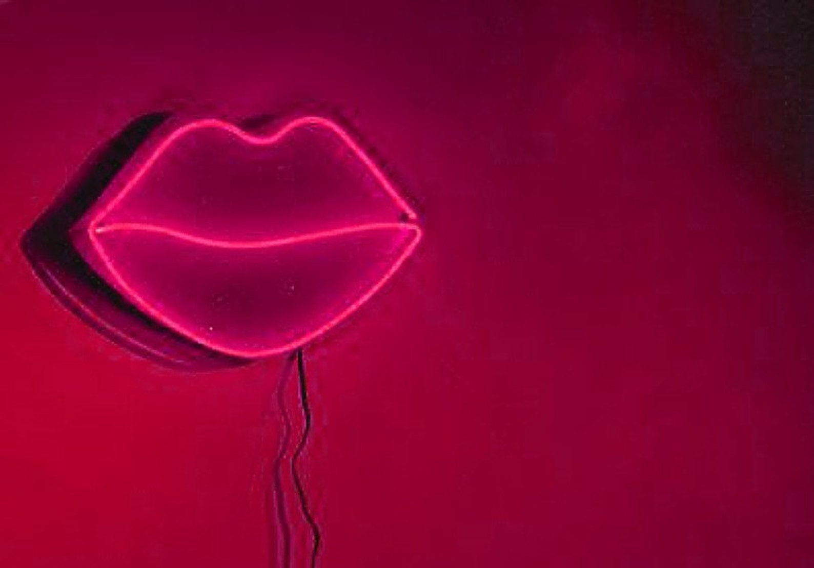 Hot Pink Neon Lips For The Wall Smooch Kiss Free Shipping Etsy
