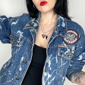 Motorhead Custom Denim Jacket Size Small Rock N Roll Heavy Metal Alt ...