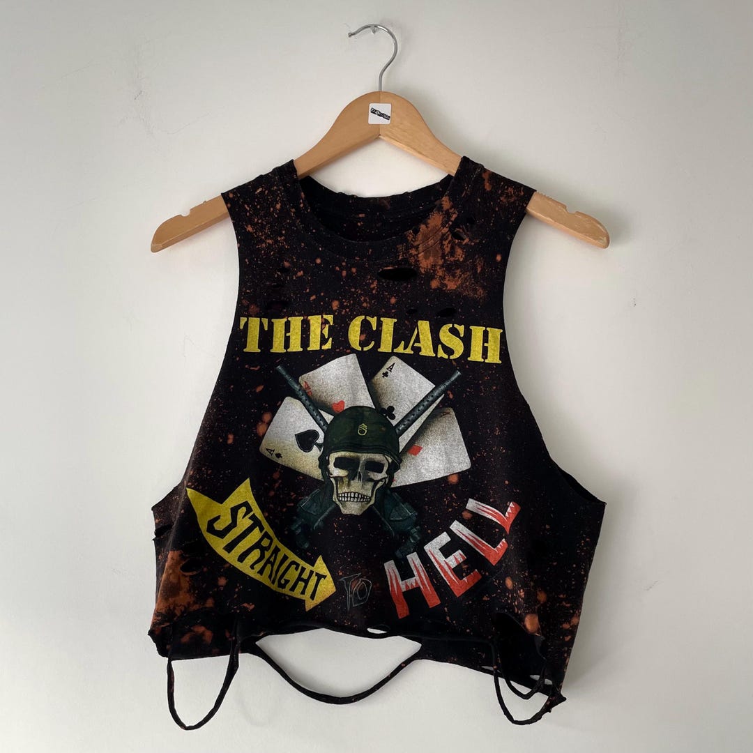 The Clash Custom Bleached Distressed Band Shirt Alternative Tumblr ...