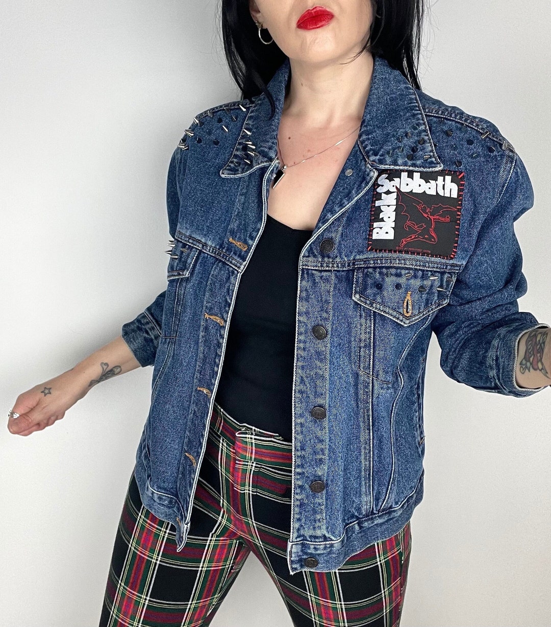 Black Sabbath Custom Denim Jacket Alt Clothing Alternative Heavy Metal ...
