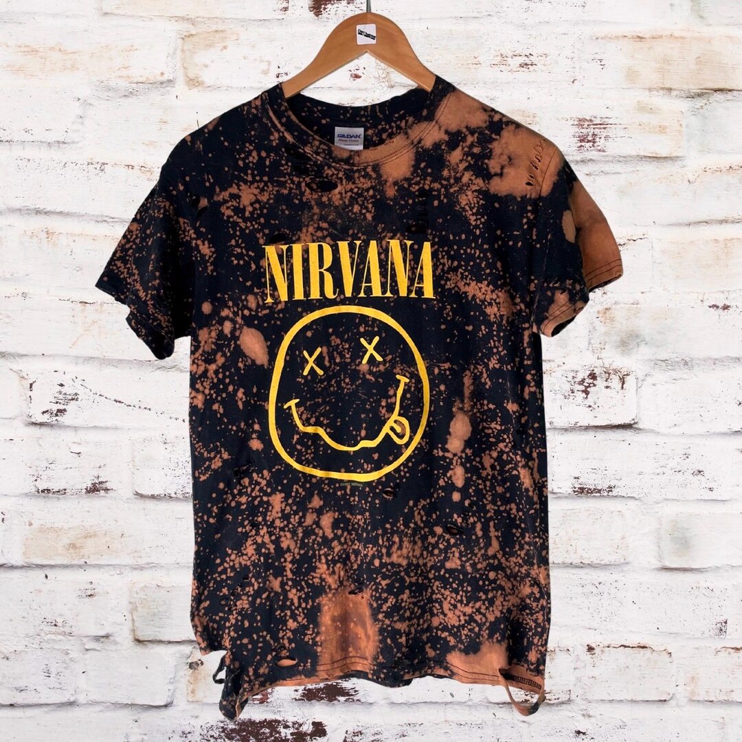Nirvana Bleached Custom Band Shirt Size Small Grunge Alt Clothing ...