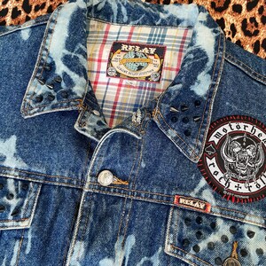 Motorhead Custom Denim Jacket Size Small Rock N Roll Heavy Metal Alt ...