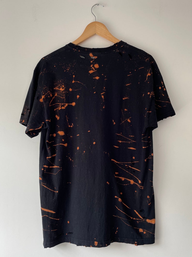 Metallica Bleached Distressed Band Shirt Reworked Heavy Metal Diy ...