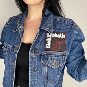 Black Sabbath Custom Denim Jacket Alt Clothing Alternative Heavy Metal ...