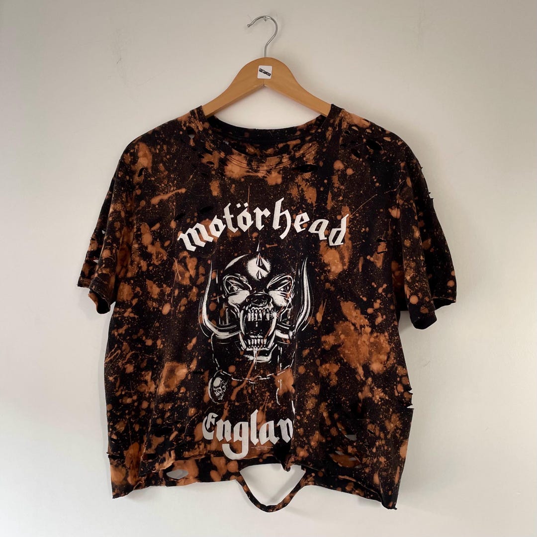 Motörhead Bleached Distressed Band Shirt Alt Clothing Heavy Metal Goth ...