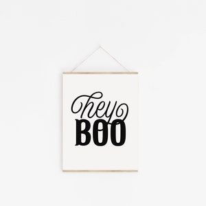 HALLOWEEN PRINTABLE WALL Art, Halloween Decor, Hey Boo, Fall Decor ...