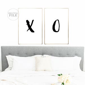XO PRINTABLE WALL, Bedroom Decor, Minimalist Art, Bedroom Printable ...