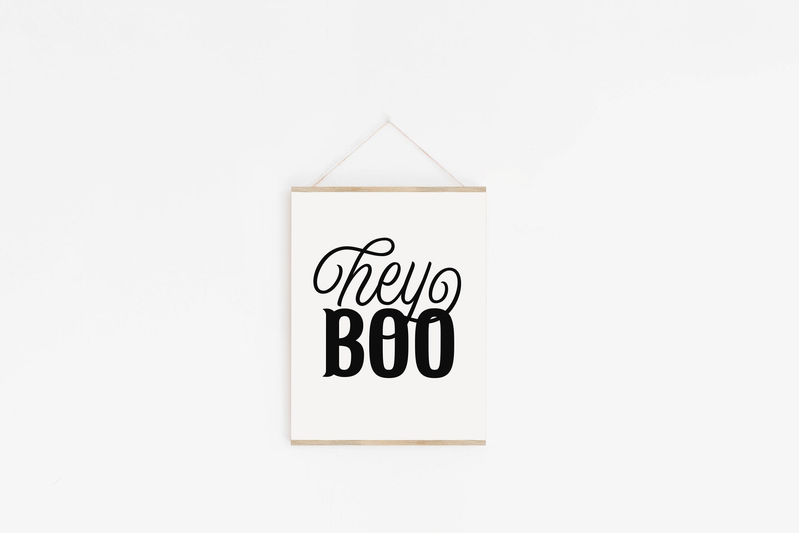HALLOWEEN PRINTABLE WALL Art Halloween Decor Hey Boo Fall - Etsy