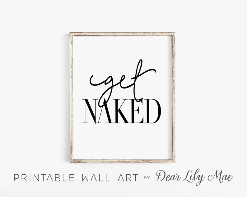 Printable Wall Art Get Naked Bathroom Prints Bathroom Etsy