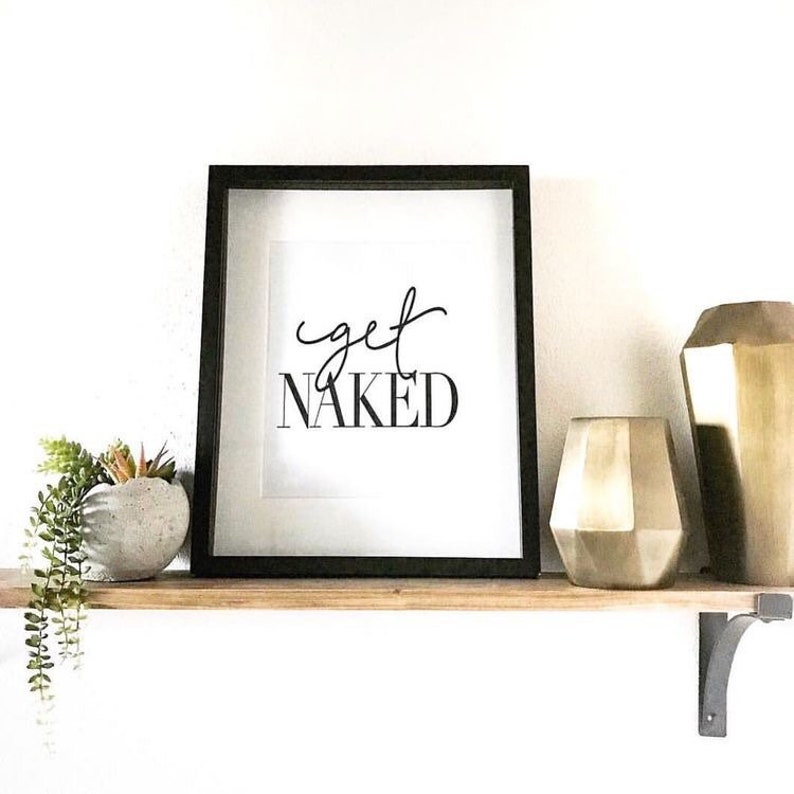 Printable Wall Art Get Naked Bathroom Prints Bathroom Etsy